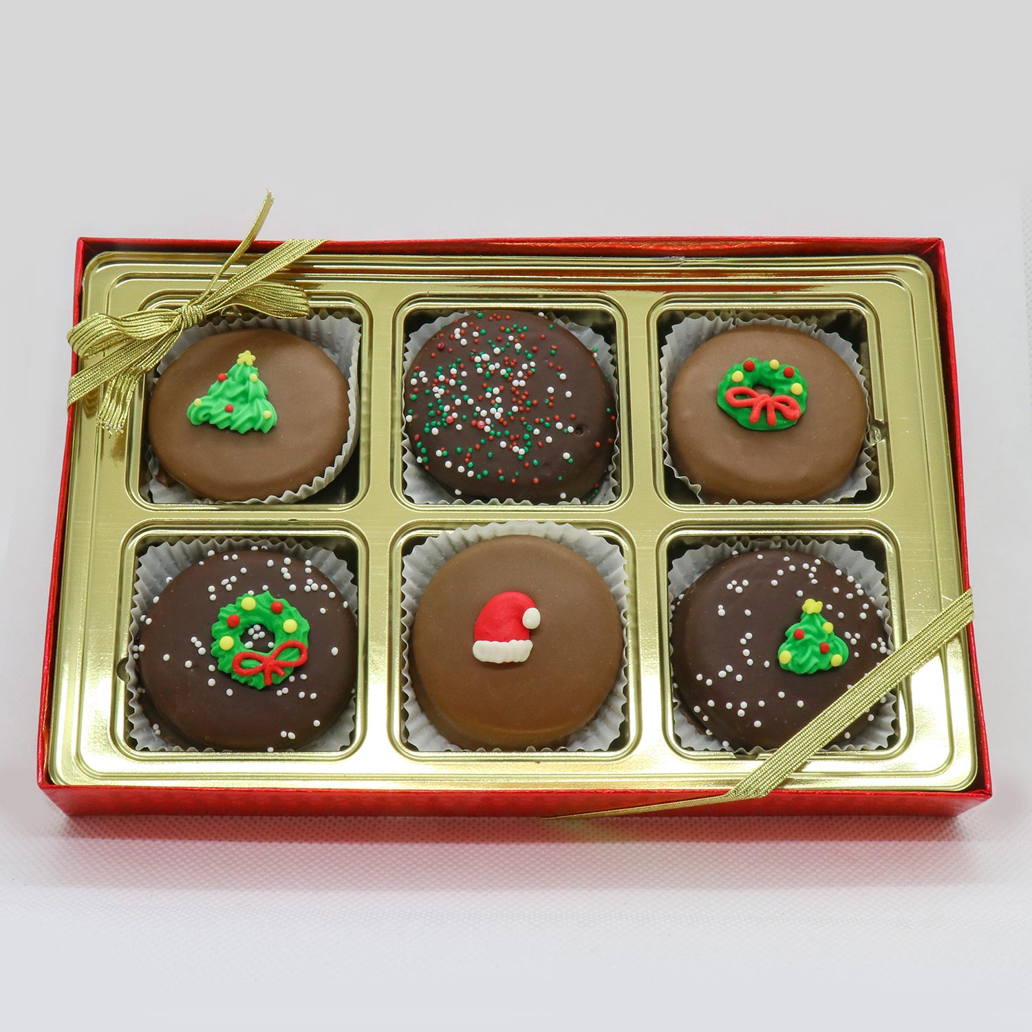 Chocolate Covered Oreos - 6 Piece Christmas Box – Furlongs Candies